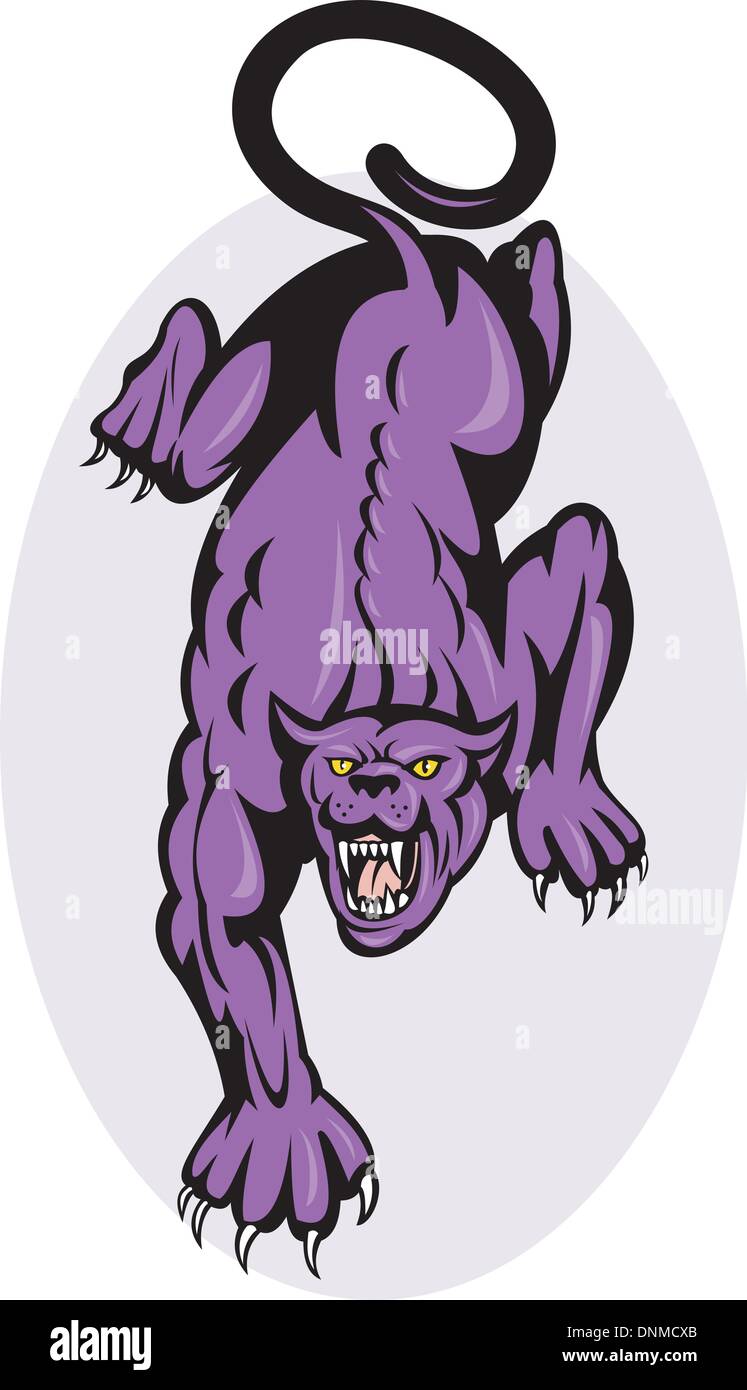 Pouncing panther Stock Vector Images - Alamy