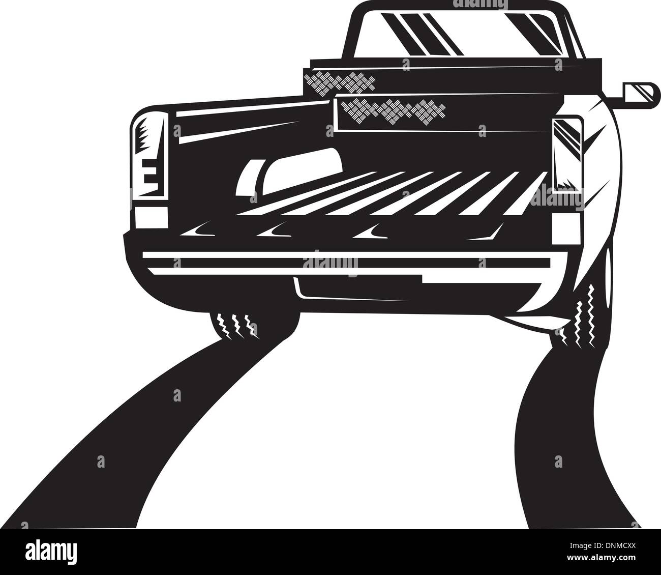 Truck viewed from rear Stock Vector Images - Alamy