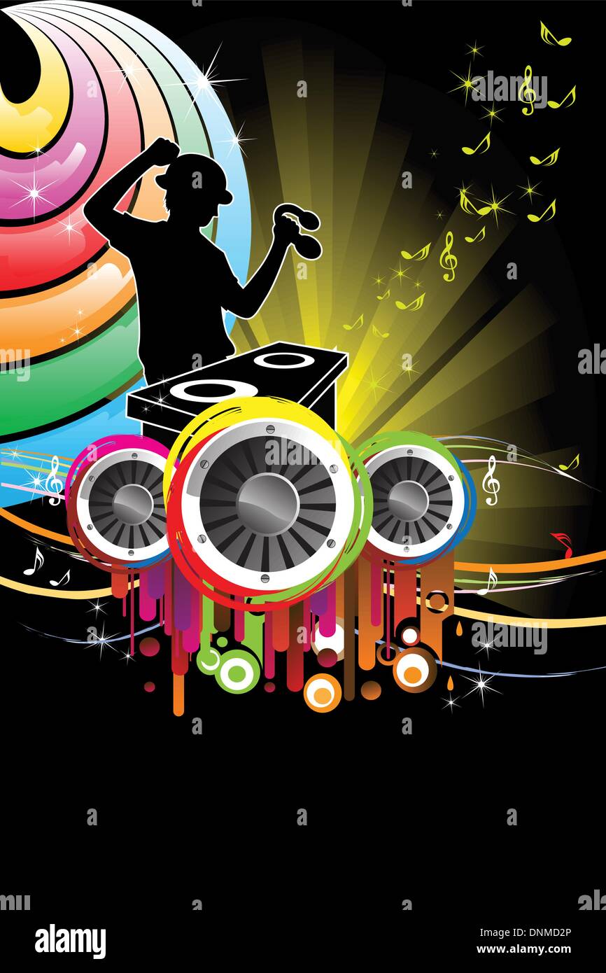 Dj vector vectors hi-res stock photography and images - Alamy