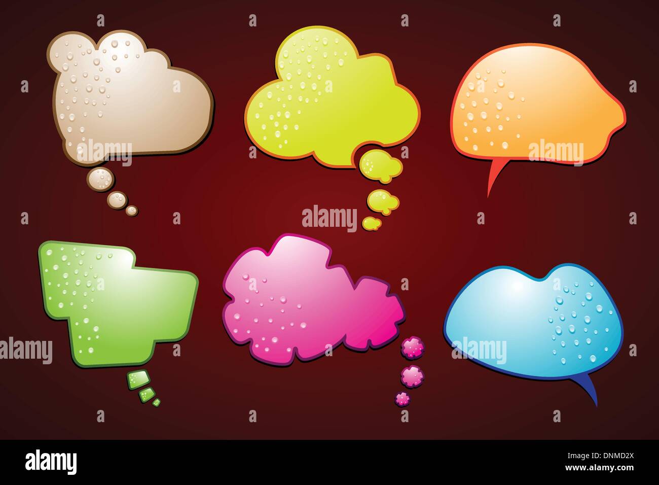 A vector illustration of a set of speech bubbles Stock Vector Image ...