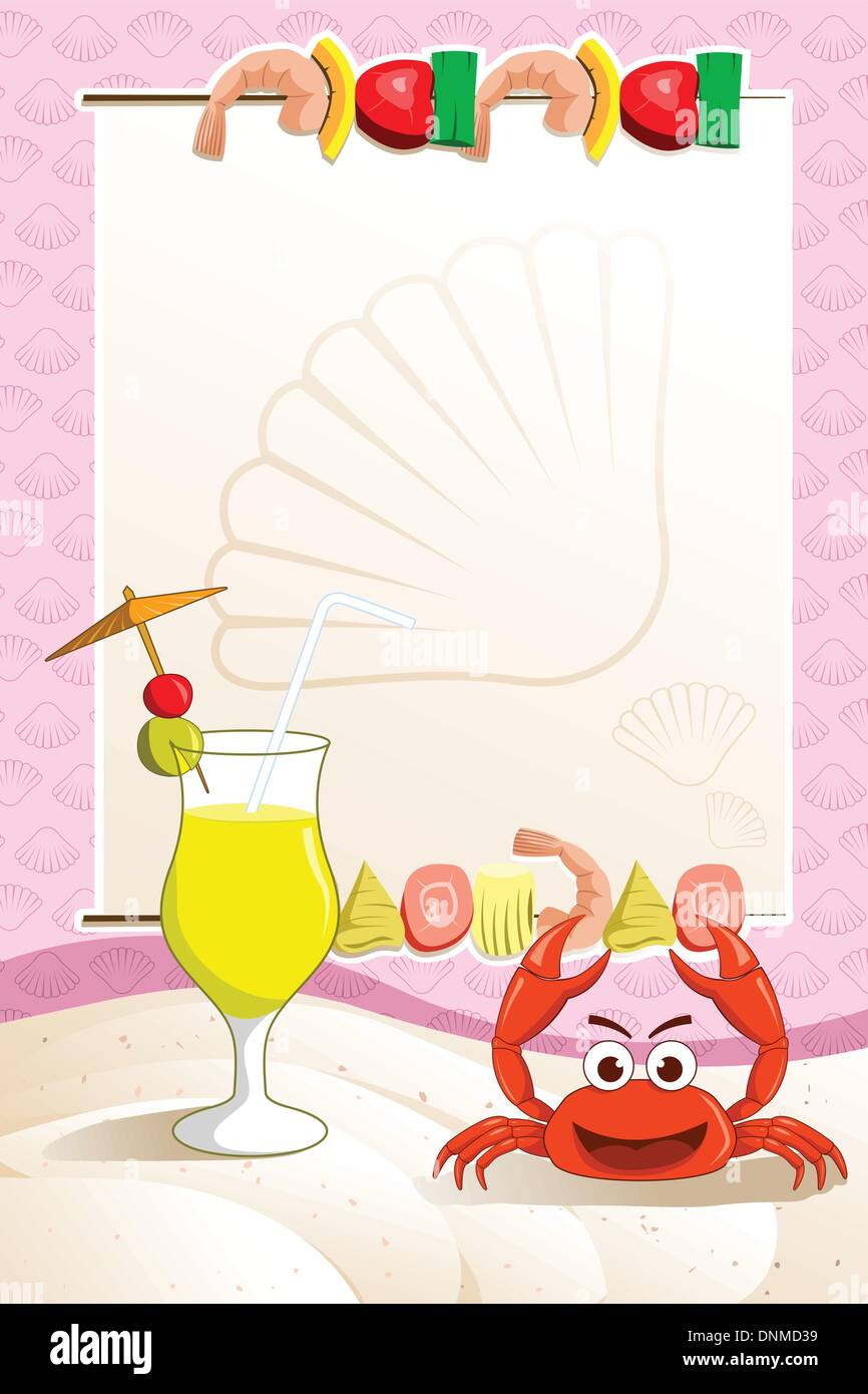 A vector illustration of a seafood restaurant menu Stock Vector Image ...