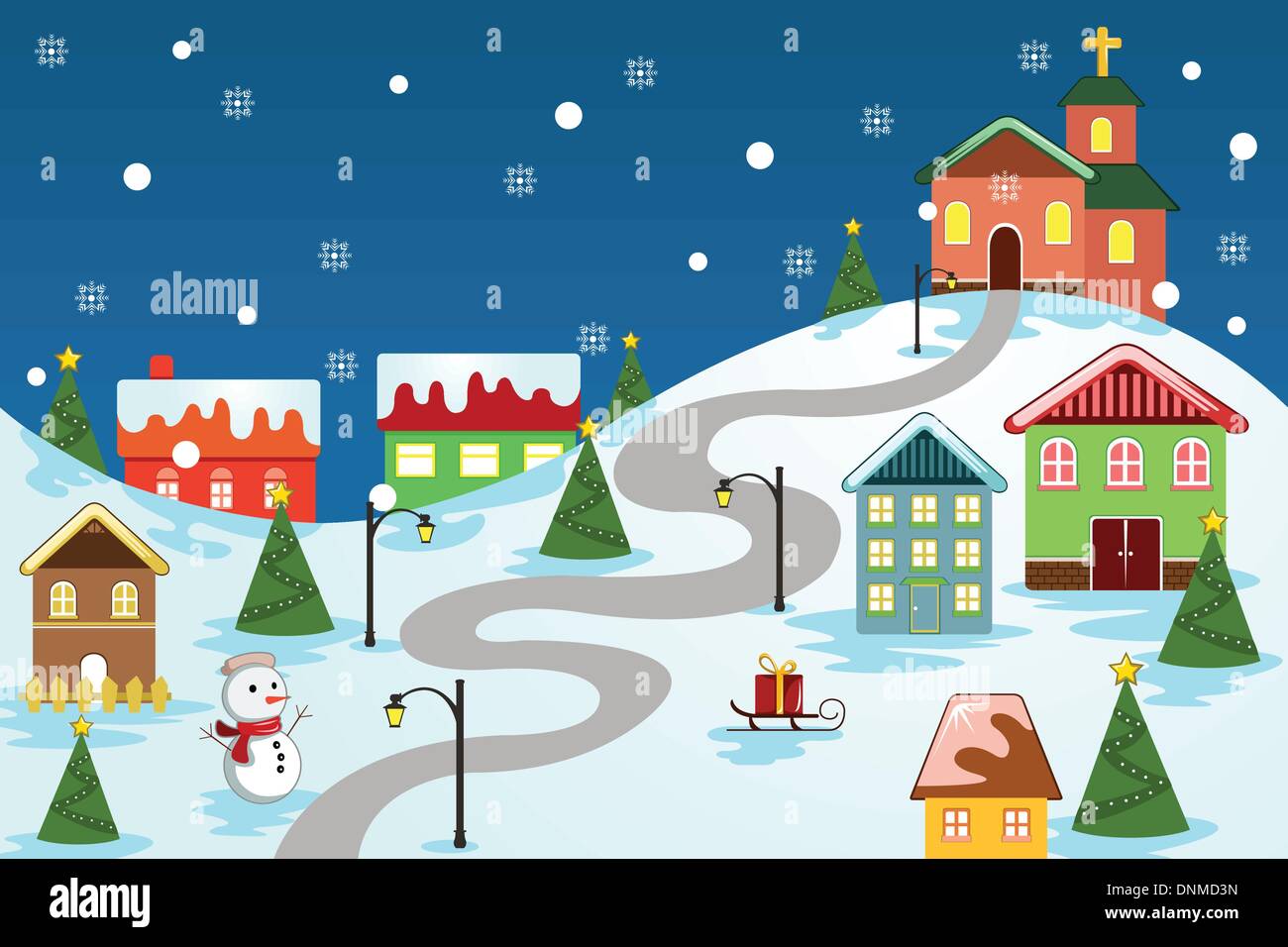 Winter Village Clipart