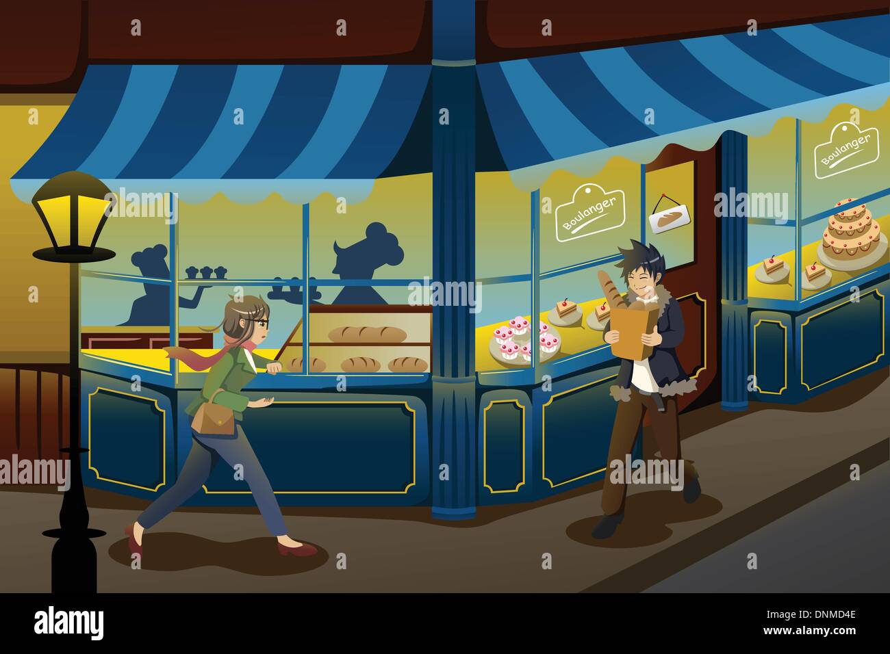 Buying bakery Stock Vector Images - Alamy