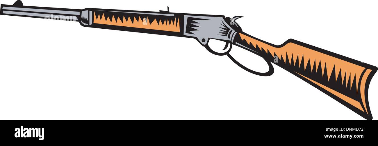Winchester rifle vector vectors Stock Vector Images - Alamy