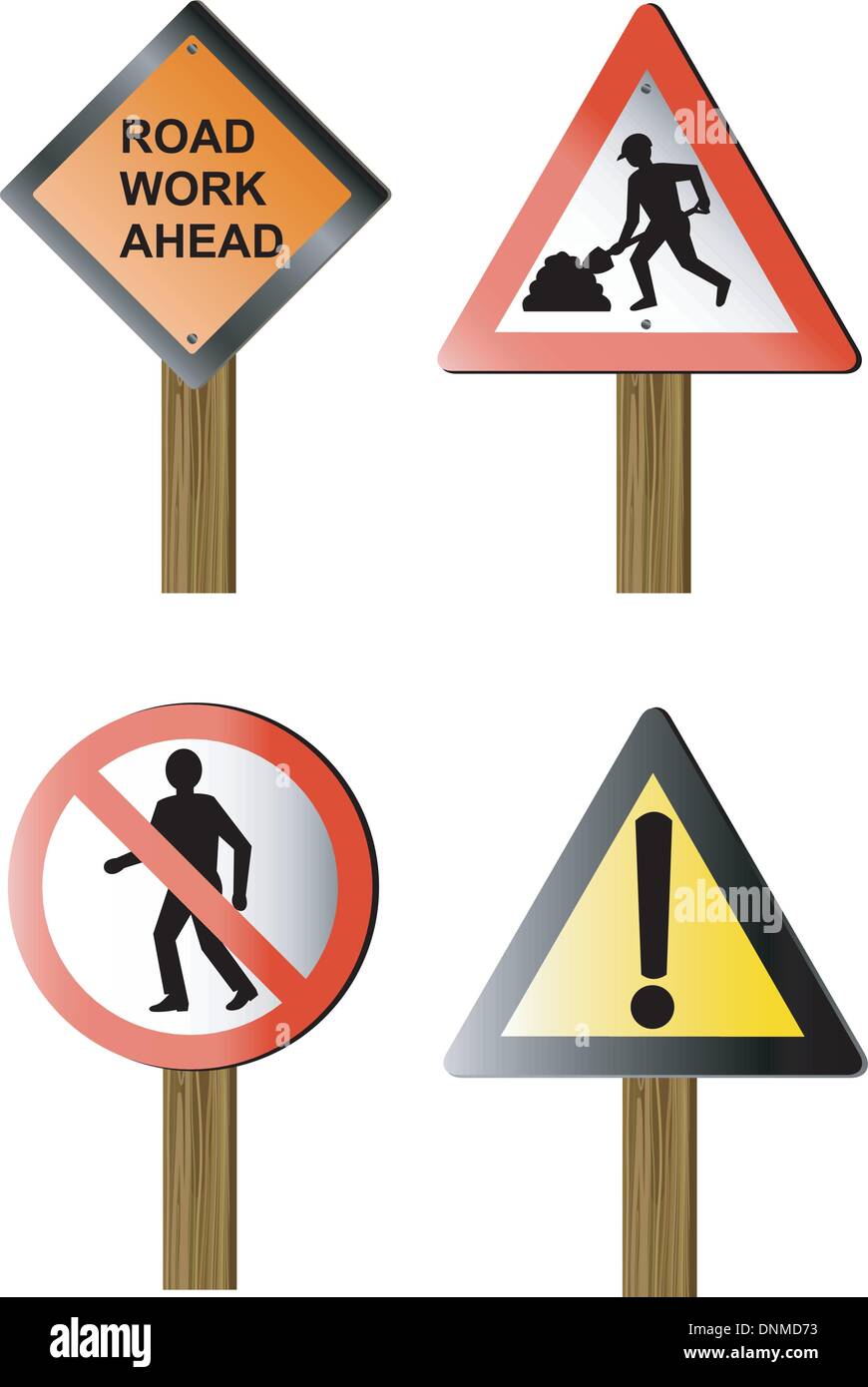 Road Warning Signs Symbols