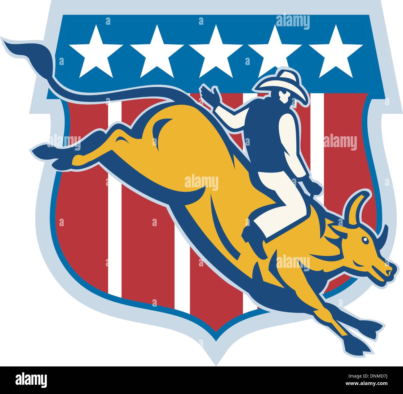 Bull on shield Stock Vector Images - Alamy