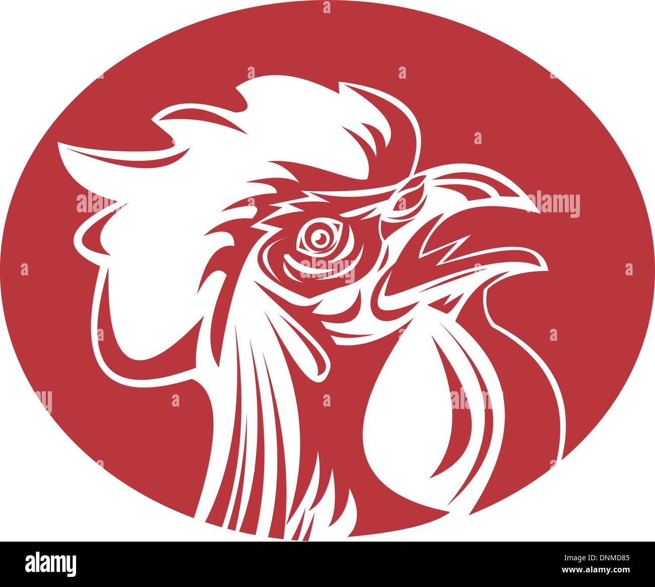 illustration of a Rooster cockerel crowing Stock Vector Image & Art - Alamy