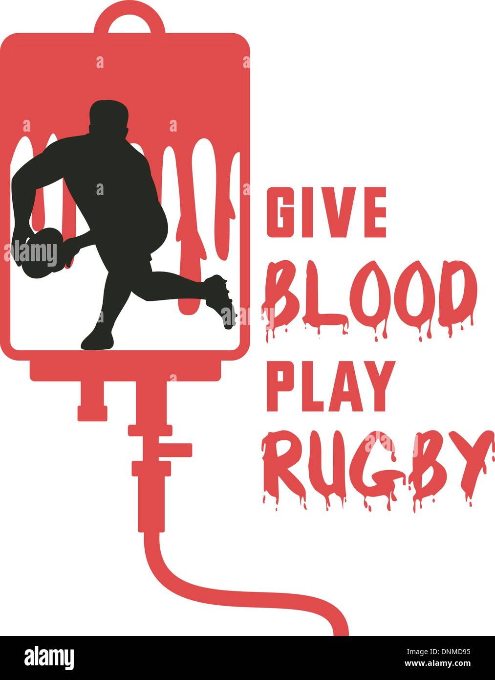illustration of a Rugby player passing ball facing front silhouette ...