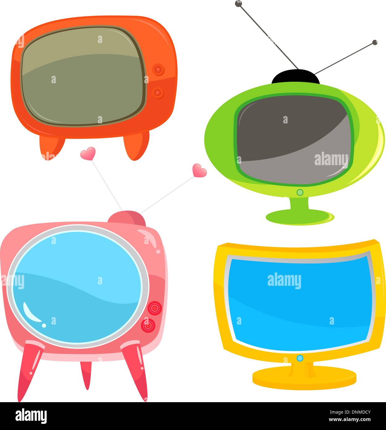 Television cartoon illustration hi-res stock photography and images - Alamy