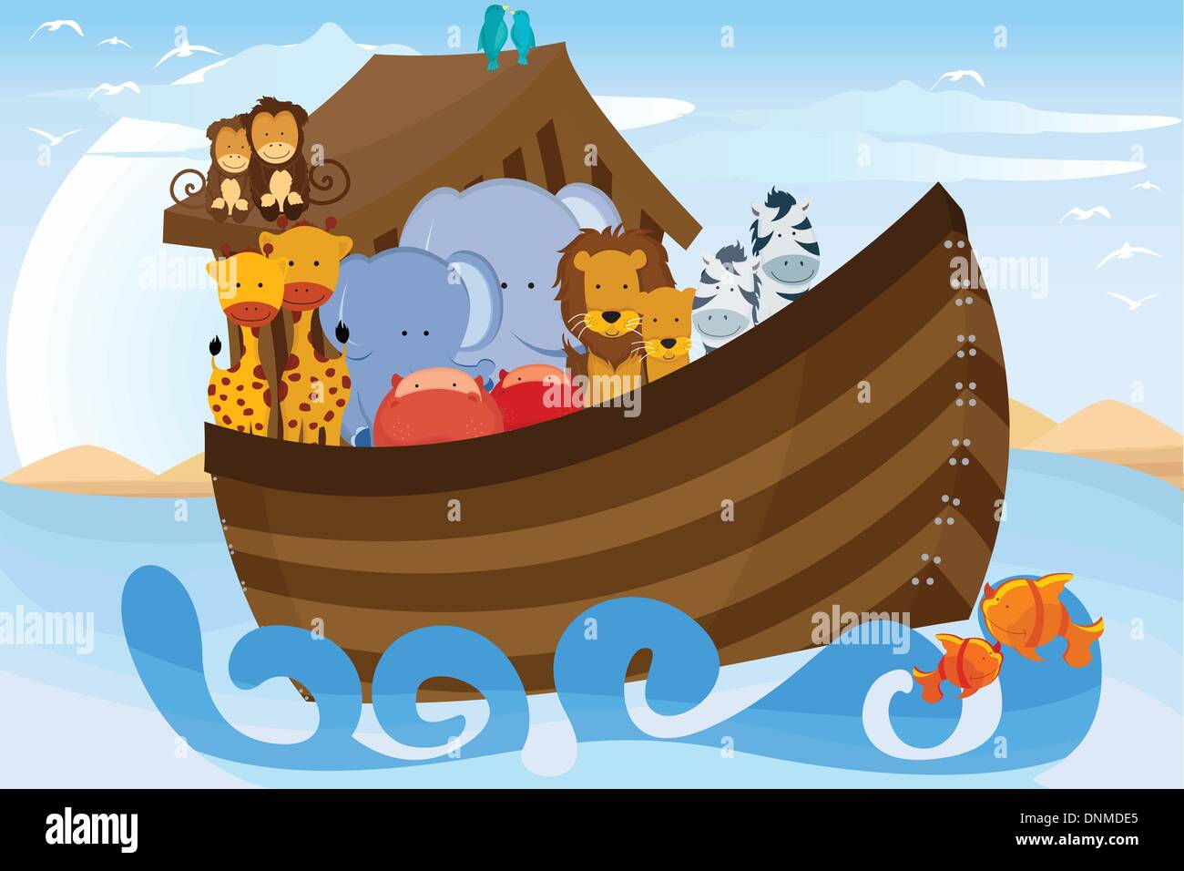 Noah's ark illustration hi-res stock photography and images - Alamy