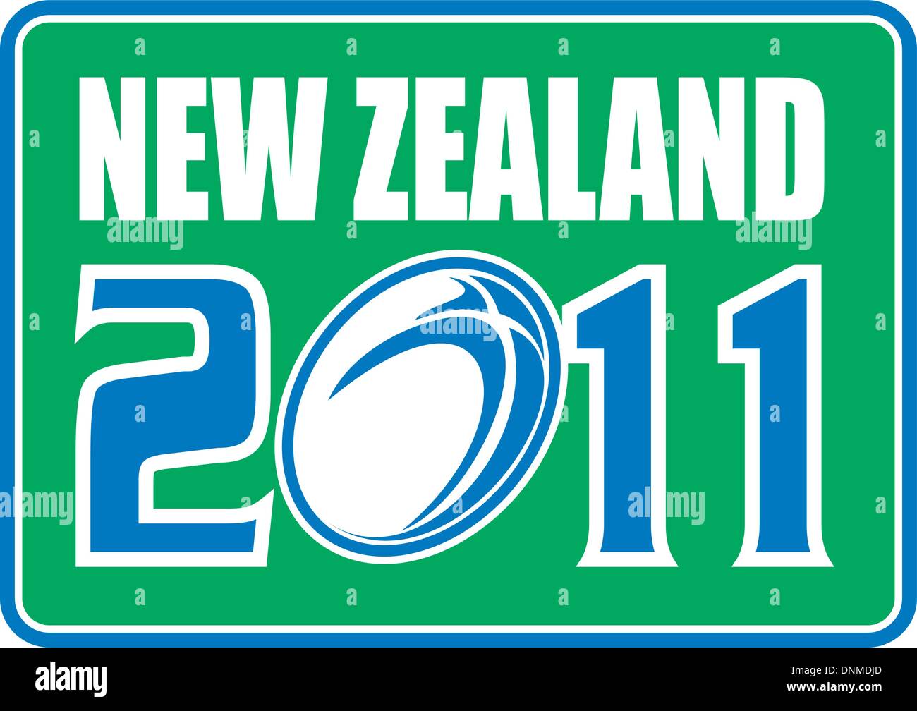 illustration of a sign, symbol showing a rugby ball with words "new ...