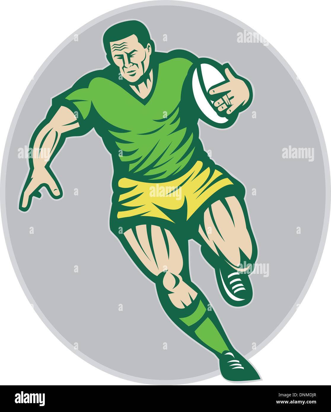 Rugby player running ball cartoon hi-res stock photography and images ...