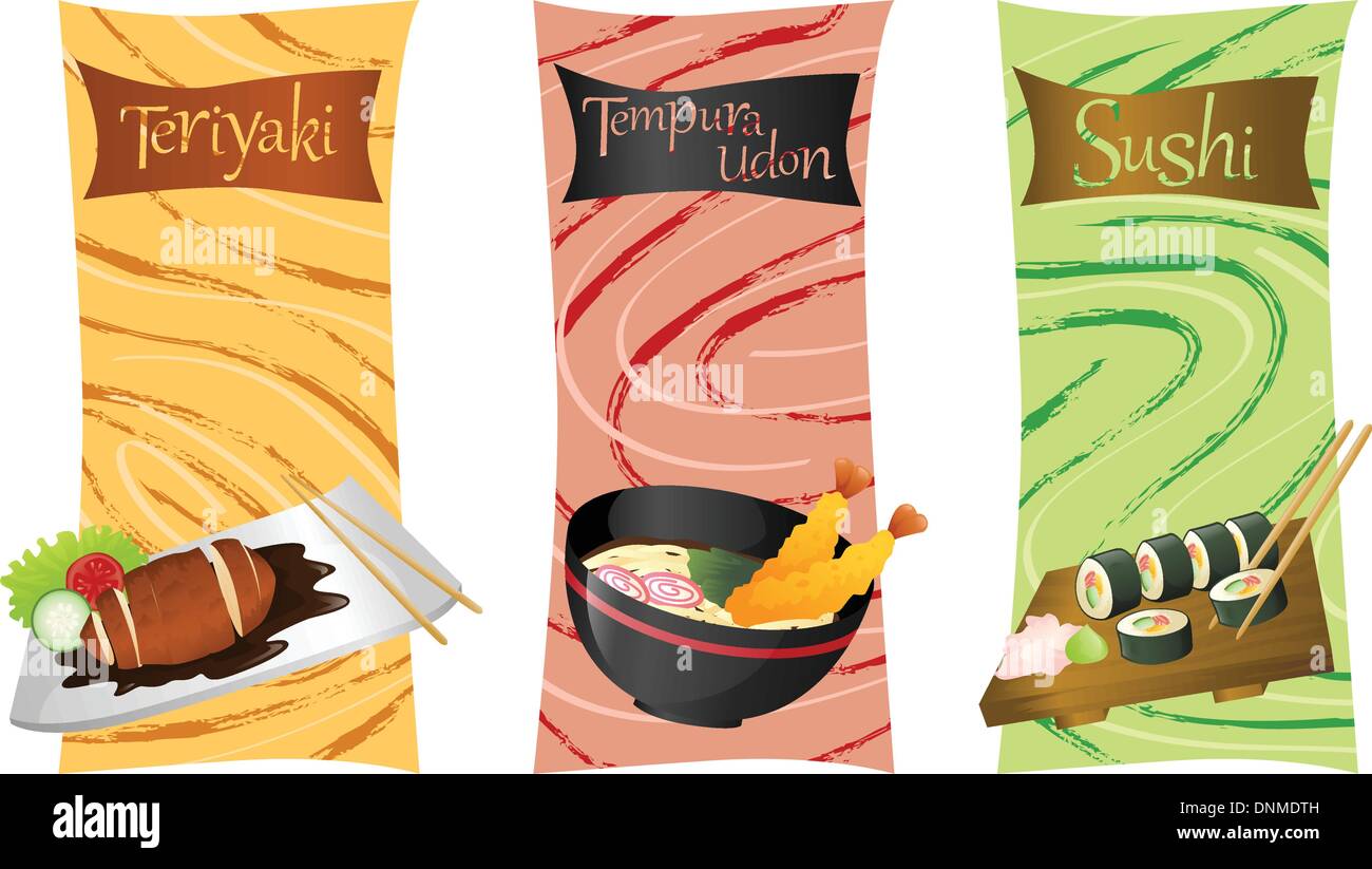 Asian food illustration vector Stock Vector Images - Alamy