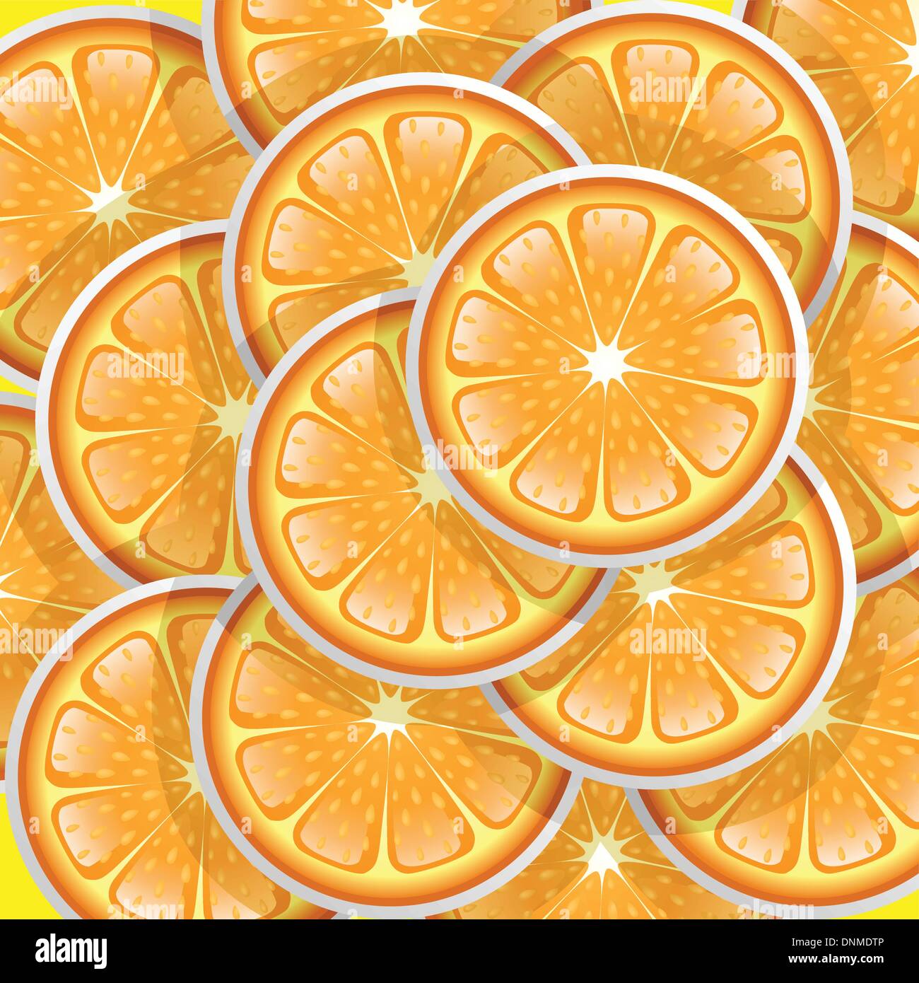 A vector illustration of oranges slices pattern Stock Vector Image ...