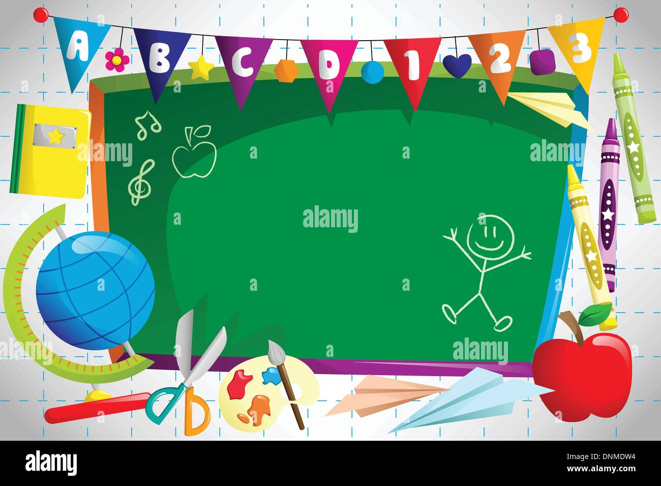 A vector illustration of back to school background Stock Vector Image ...