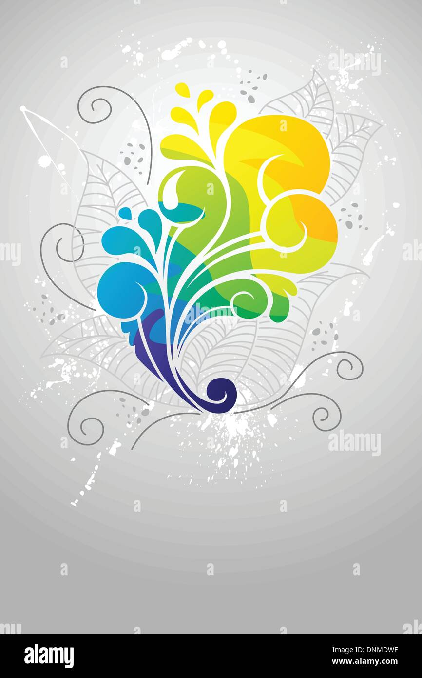 Abstract floral illustration Stock Vector Images - Alamy
