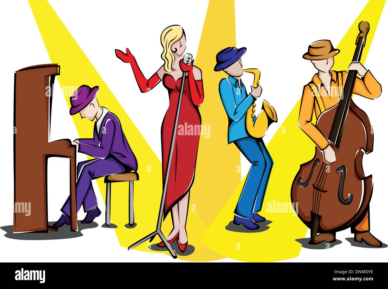 Jazz illustration hi-res stock photography and images - Alamy