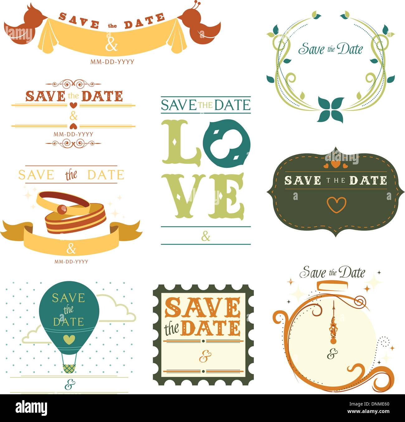 Save the date vector vectors hi-res stock photography and images - Alamy