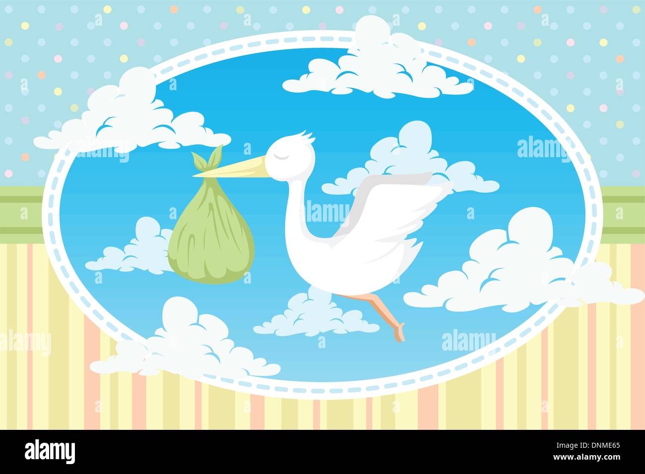 Cartoon stork baby hi-res stock photography and images - Alamy
