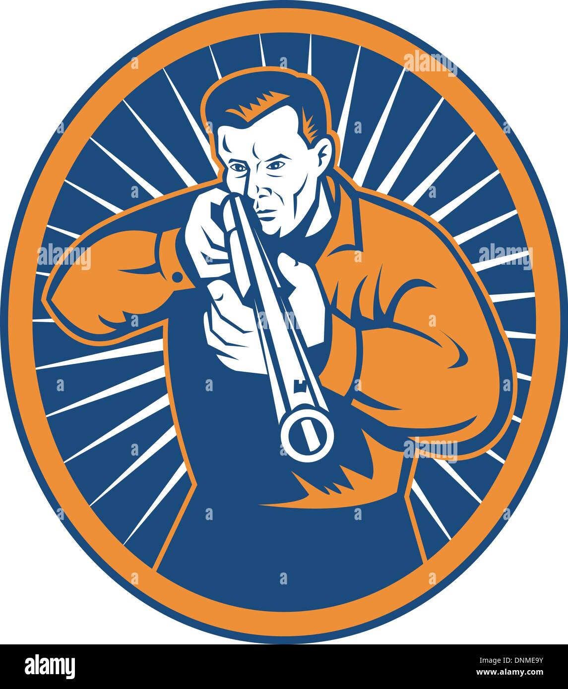 Gun pointing at camera Stock Vector Images - Alamy