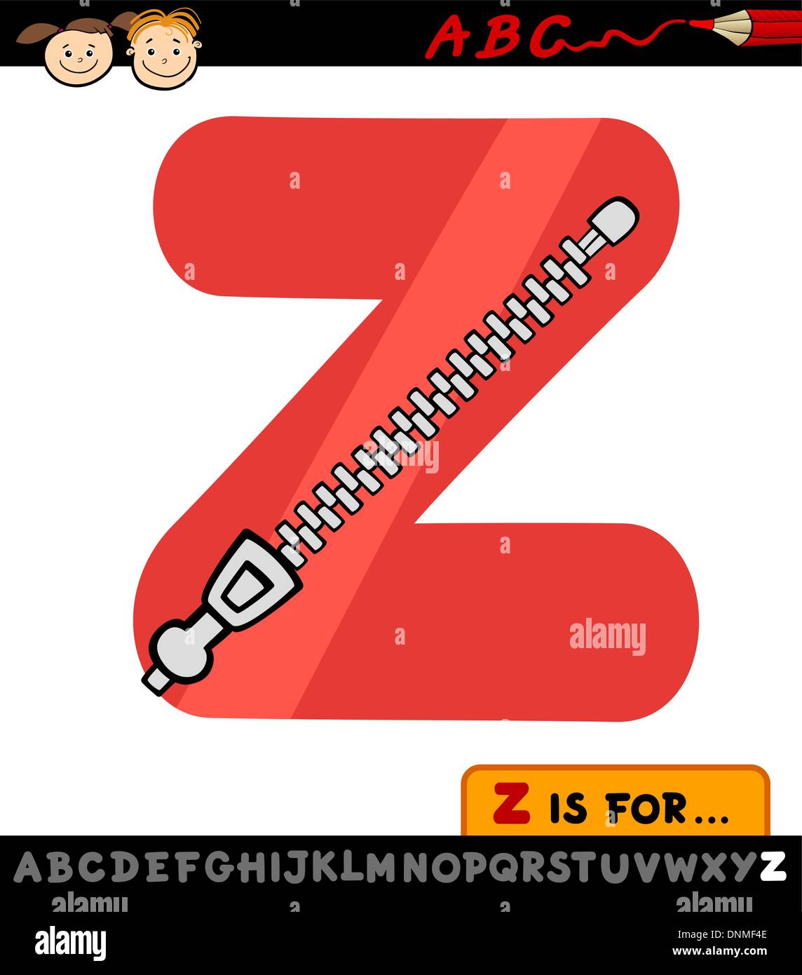 Z is for zipper hi-res stock photography and images - Alamy