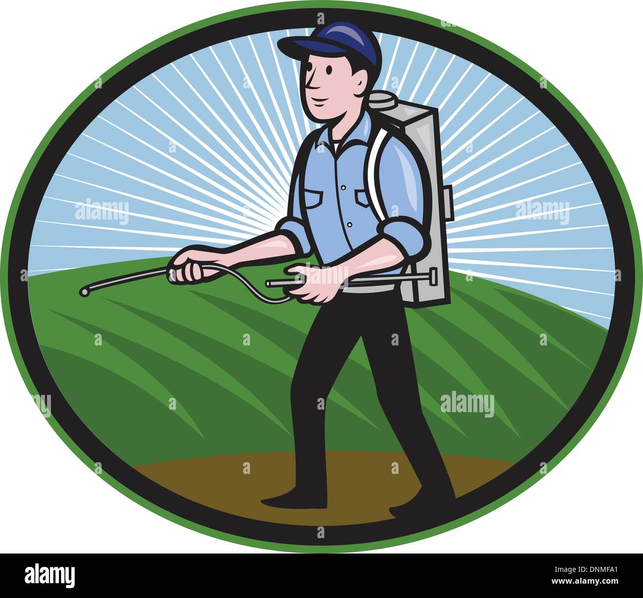 Farm worker cartoon Stock Vector Images - Alamy