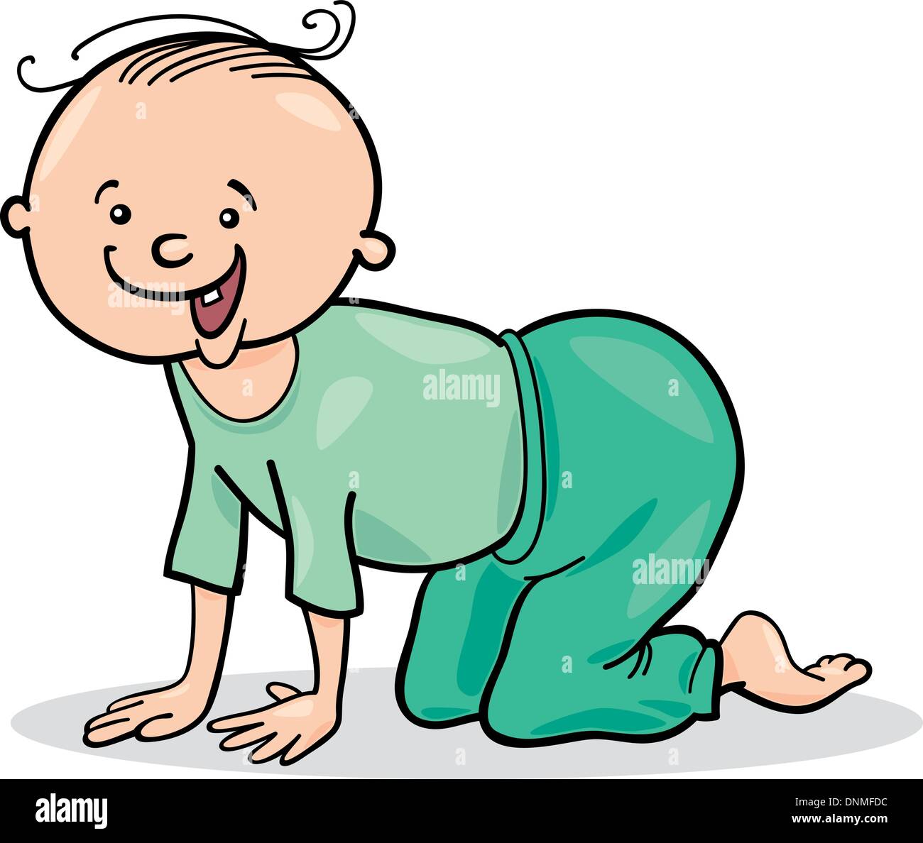 Baby boy crawling cartoon hi-res stock photography and images - Alamy