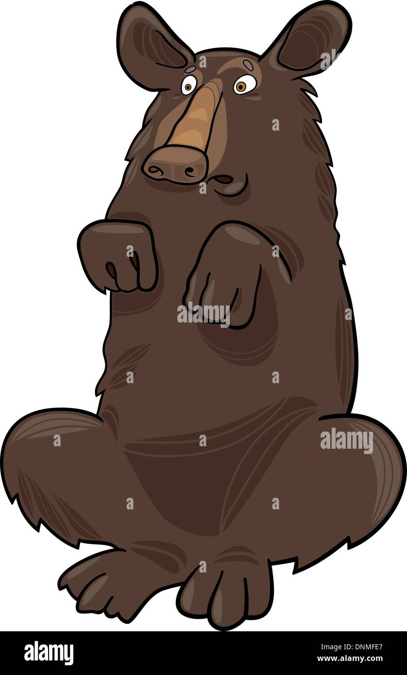 cartoon illustration of American black bear Baribal Stock Vector Image ...