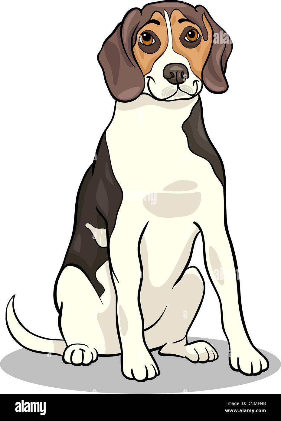 Cartoon Illustration of Cute Beagle Dog or Puppy Stock Vector Image ...