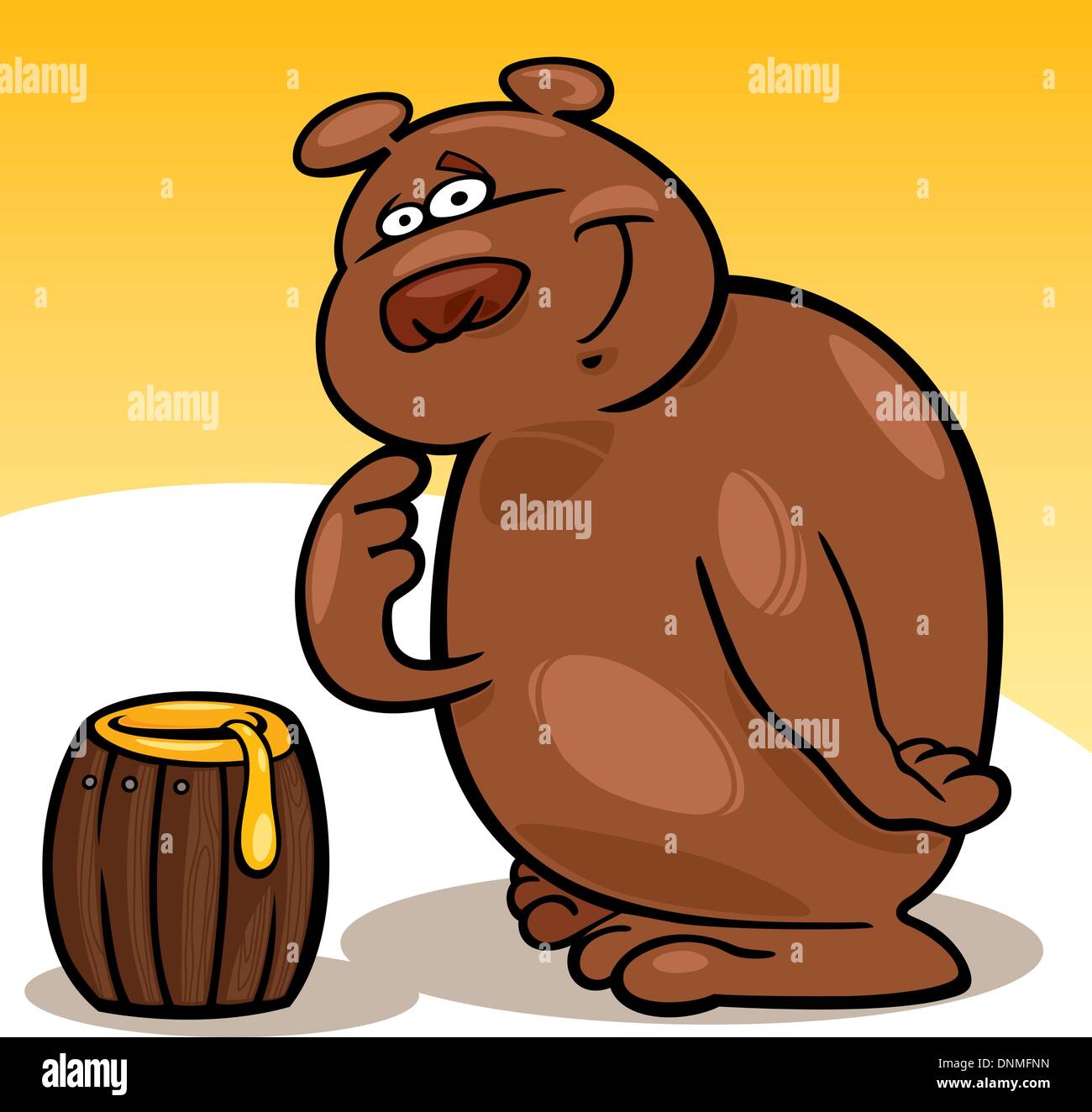 Cartoon illustration of bear and honey Stock Vector Image & Art - Alamy
