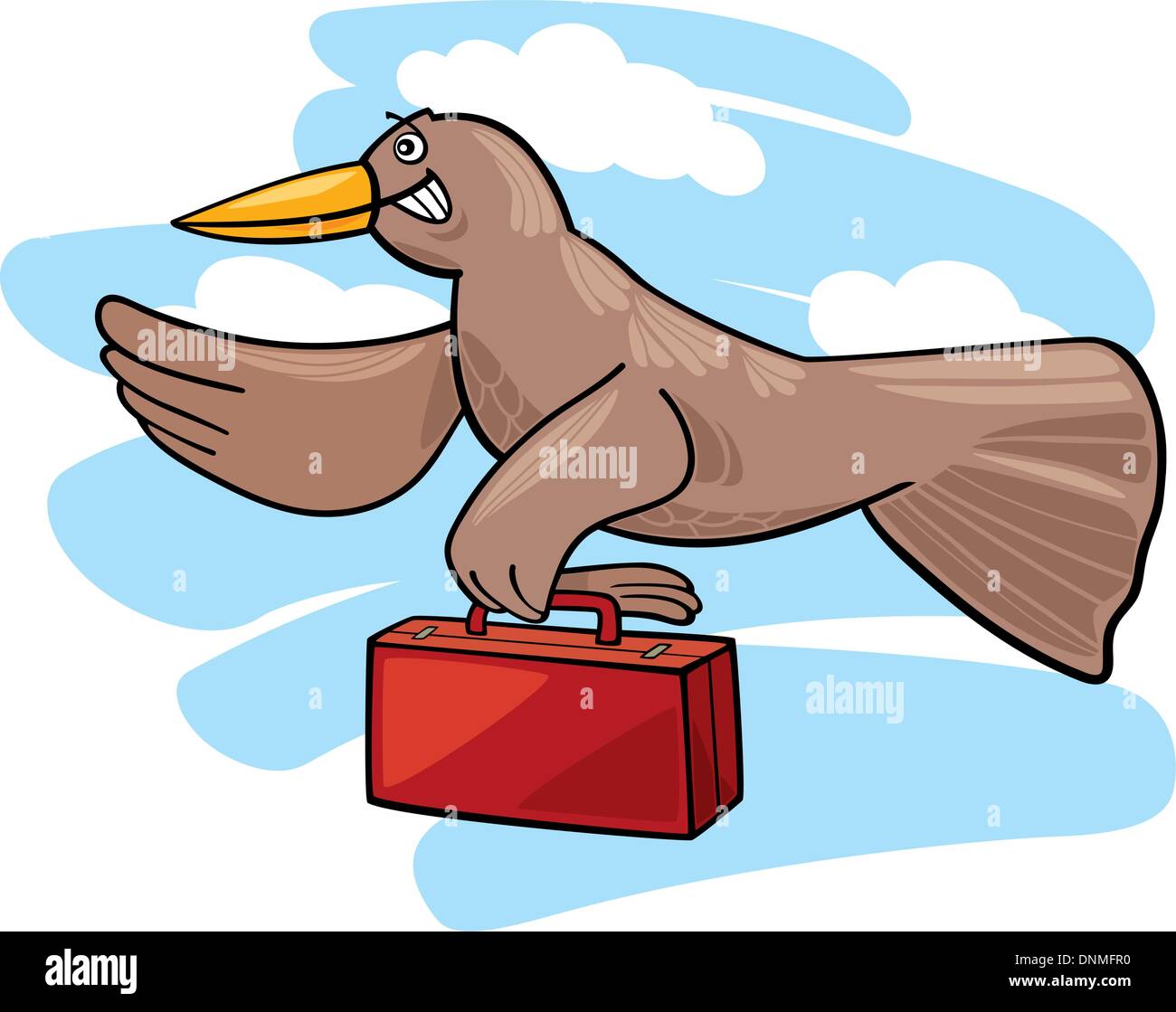 Illustration of flying bird migrating before winter Stock Vector Image ...