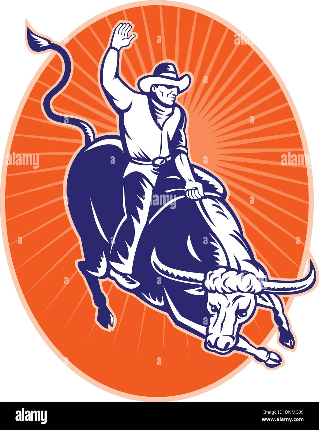 Jumping of the bull Stock Vector Images - Alamy