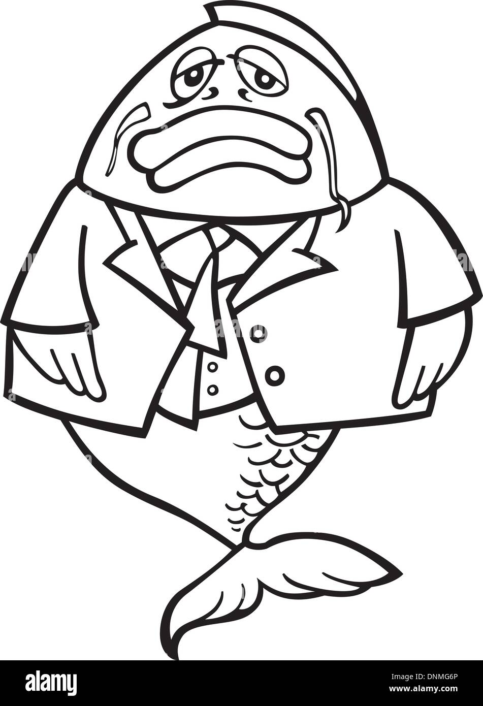 illustration of Big fish for coloring Stock Vector Image & Art - Alamy