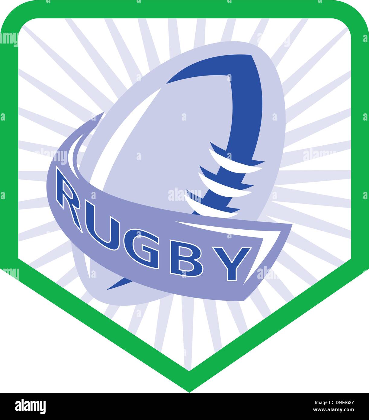 illustration of a rugby ball set inside shield Stock Vector Image & Art ...