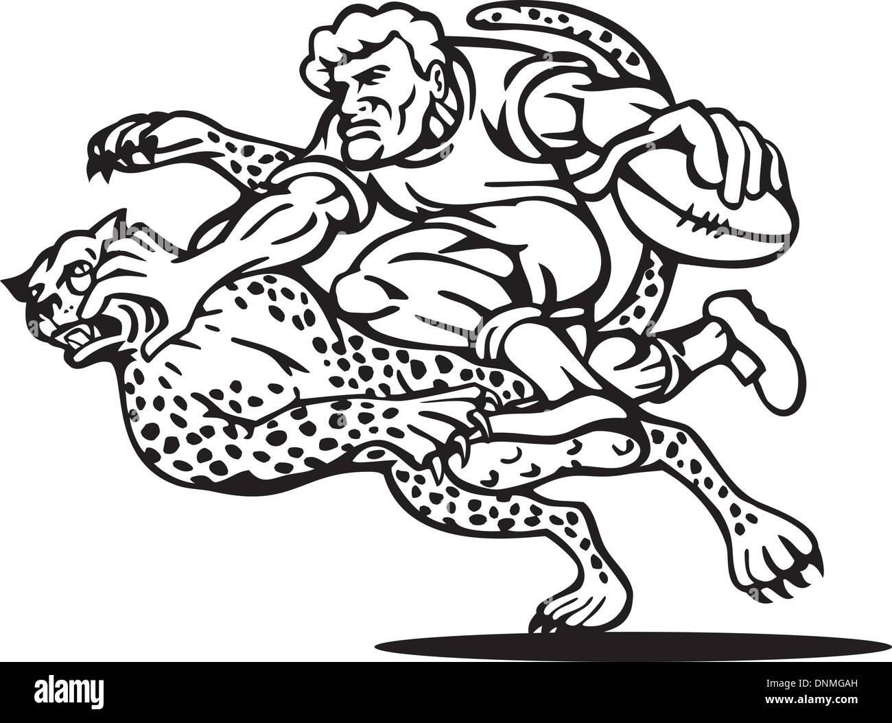 Big rugby player Stock Vector Images - Alamy