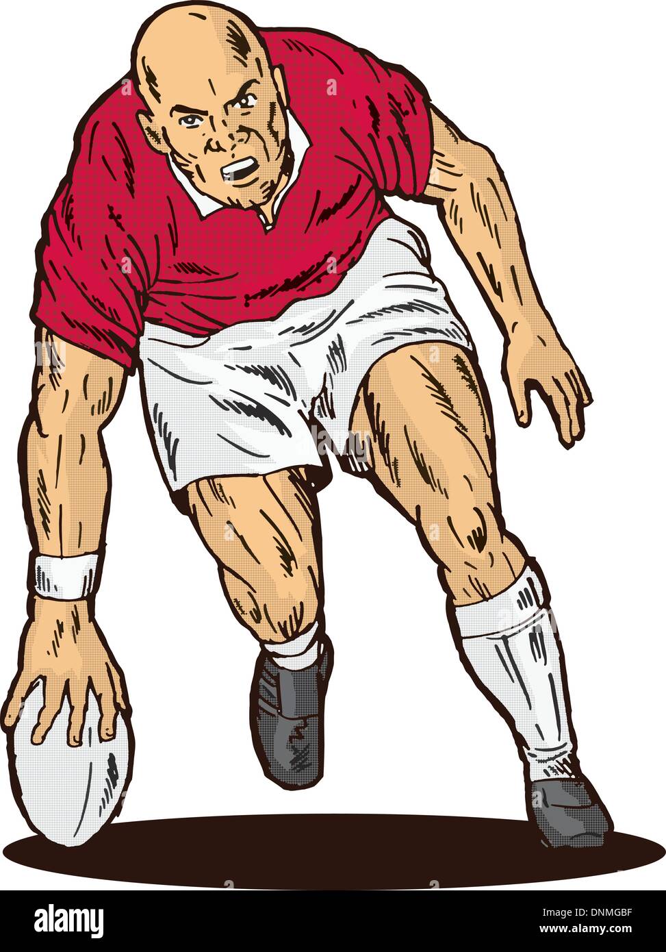 Rugby running for try Stock Vector Images - Alamy