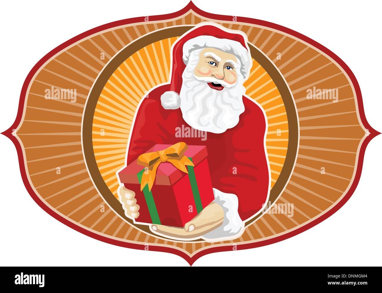 Retro style illustration of santa claus saint nicholas father christmas ...