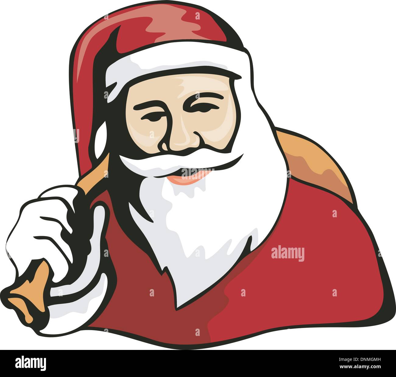 Illustration of Santa Claus done in retro style Stock Vector Image ...