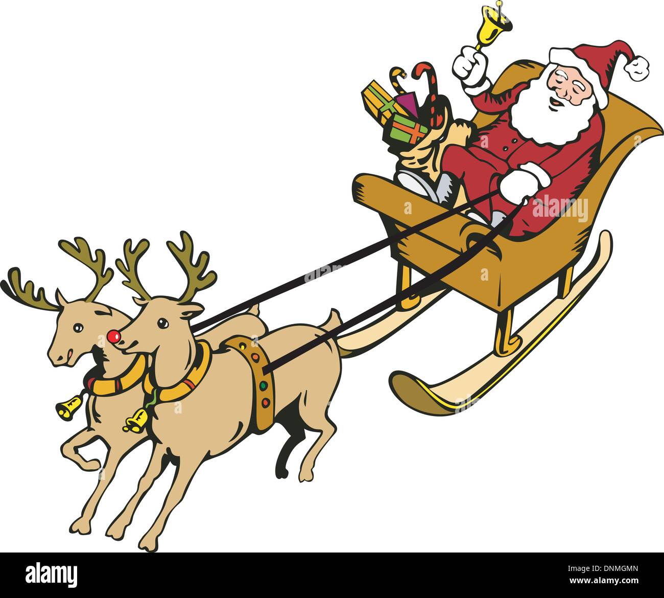 Illustration of Santa Claus done in retro style Stock Vector Image ...