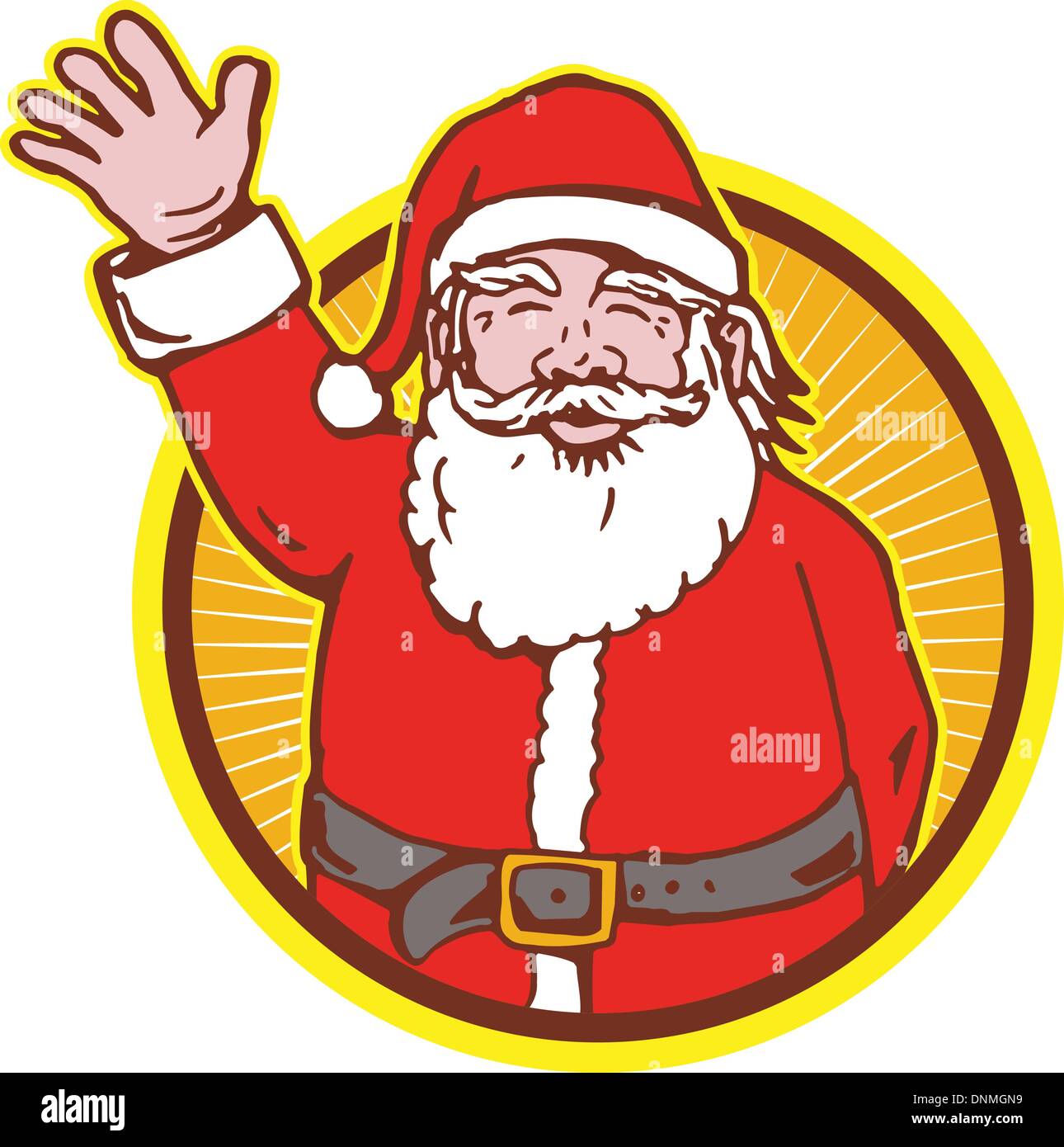 Retro style illustration of santa claus saint nicholas father christmas ...