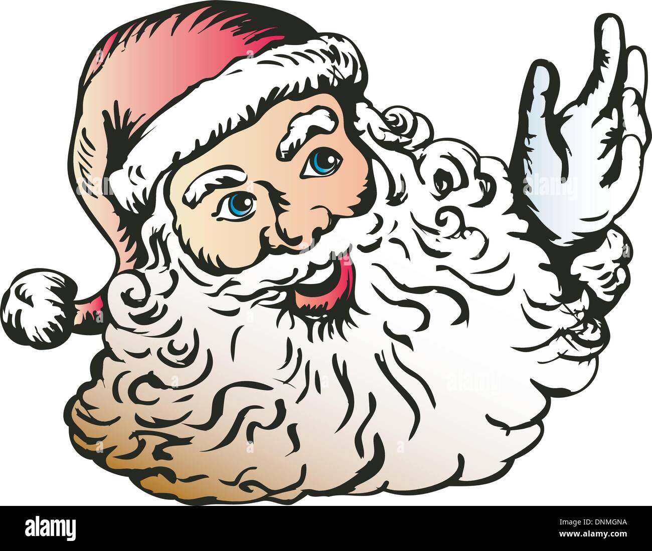 Illustration of Santa Claus done in retro style Stock Vector Image ...