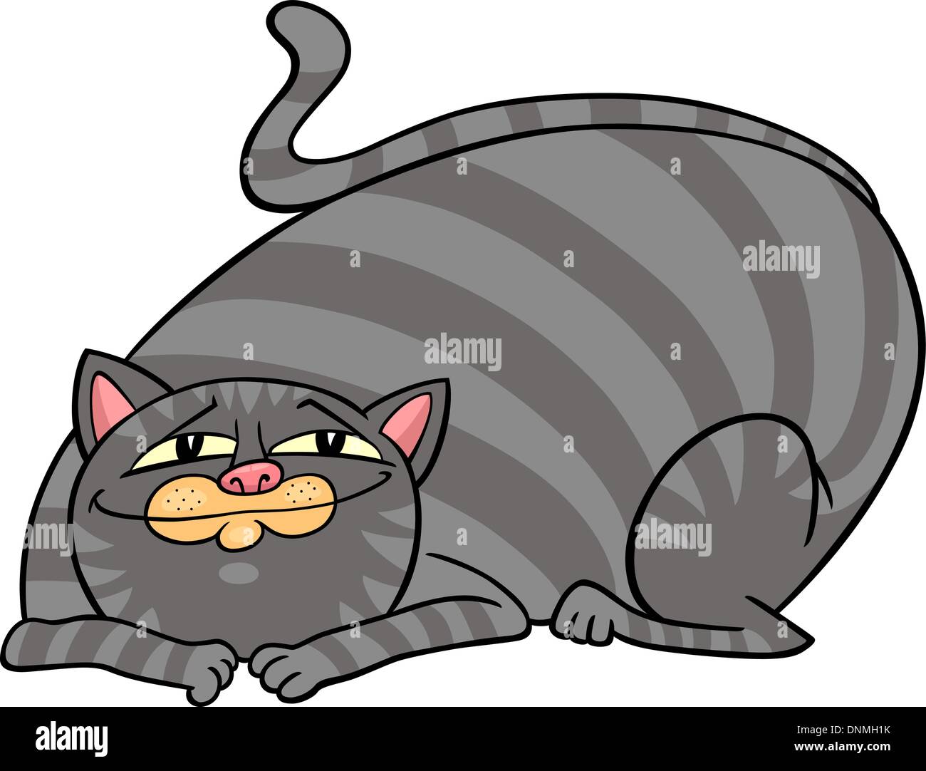 Tabby fat cat cartoon hi-res stock photography and images - Alamy