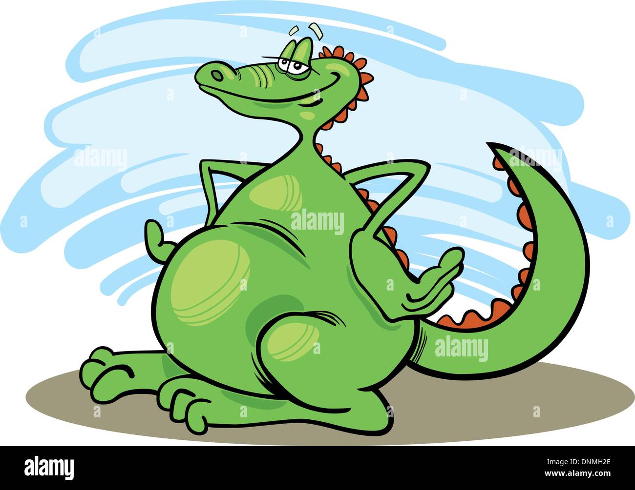 Cartoon illustration of cheerful dragon Stock Vector Image & Art - Alamy