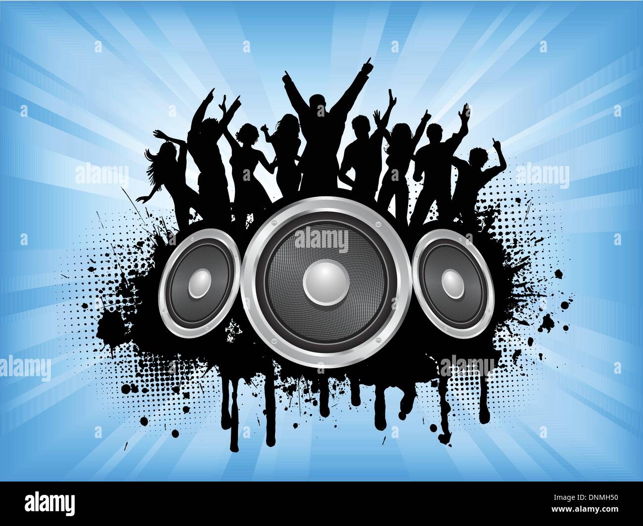 People dancing on grunge music background Stock Vector Image & Art - Alamy