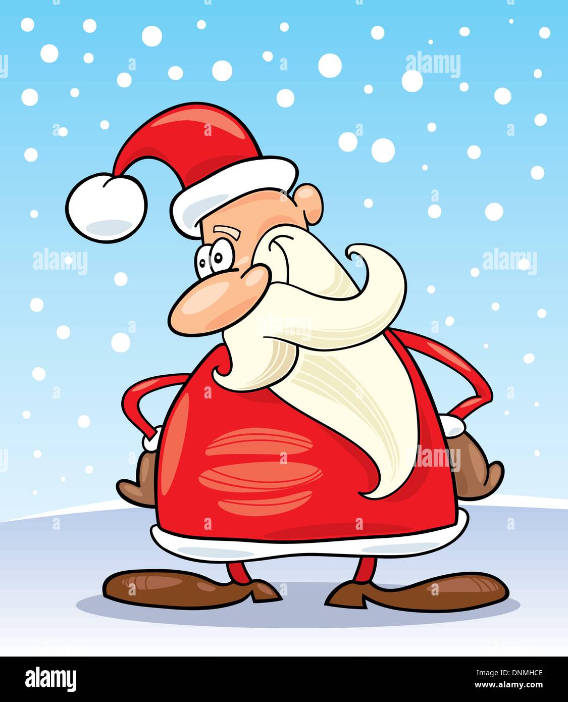 cartoon Illustration of funny santa claus Stock Vector Image & Art - Alamy
