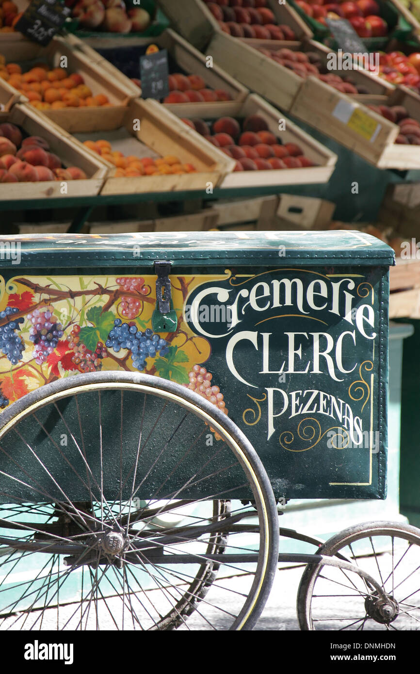 VINTAGE SHOP DELIVERY CART LANGUEDOC FRANCE Stock Photo - Alamy