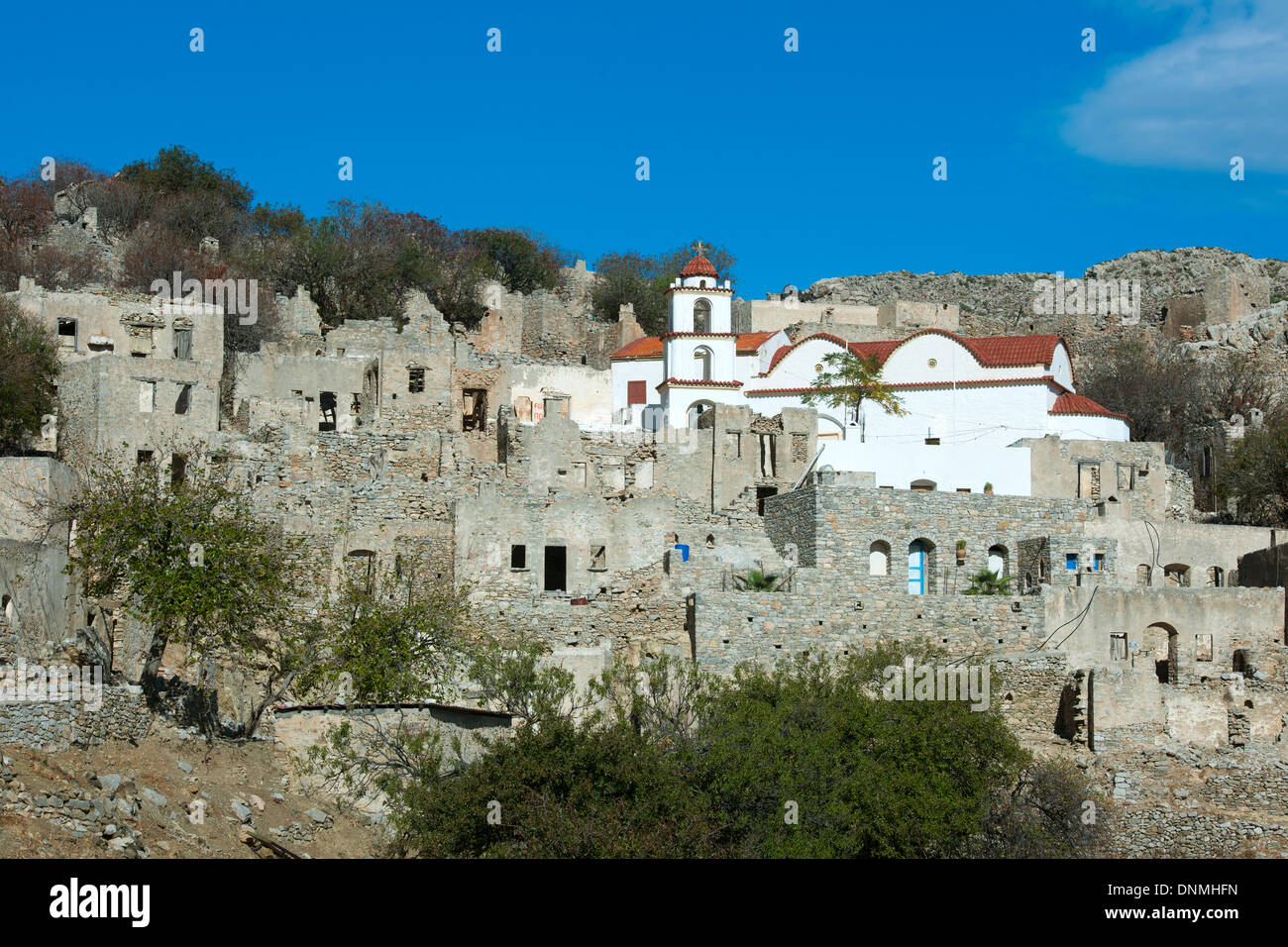 Griechenland, Insel Tilos, verlassenes Dorf Mikro Chorio, Tourismus ...