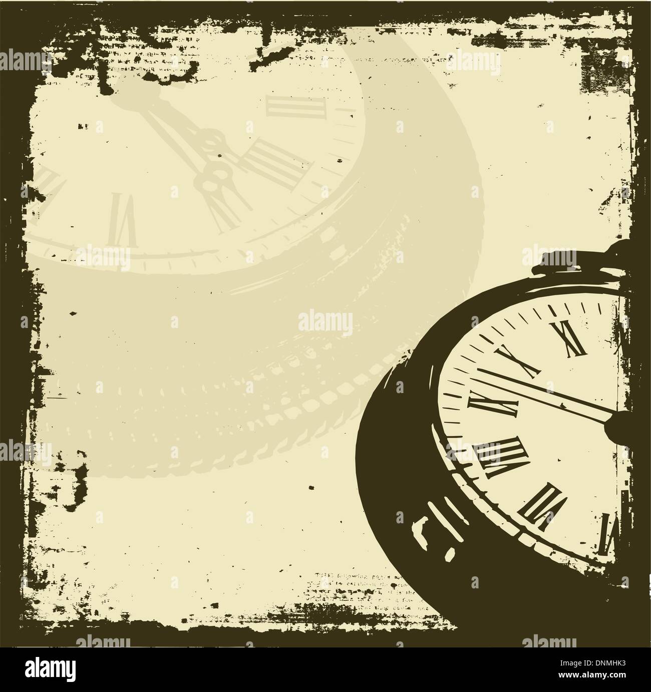 Old fashioned watch on grunge background Stock Vector Image & Art - Alamy