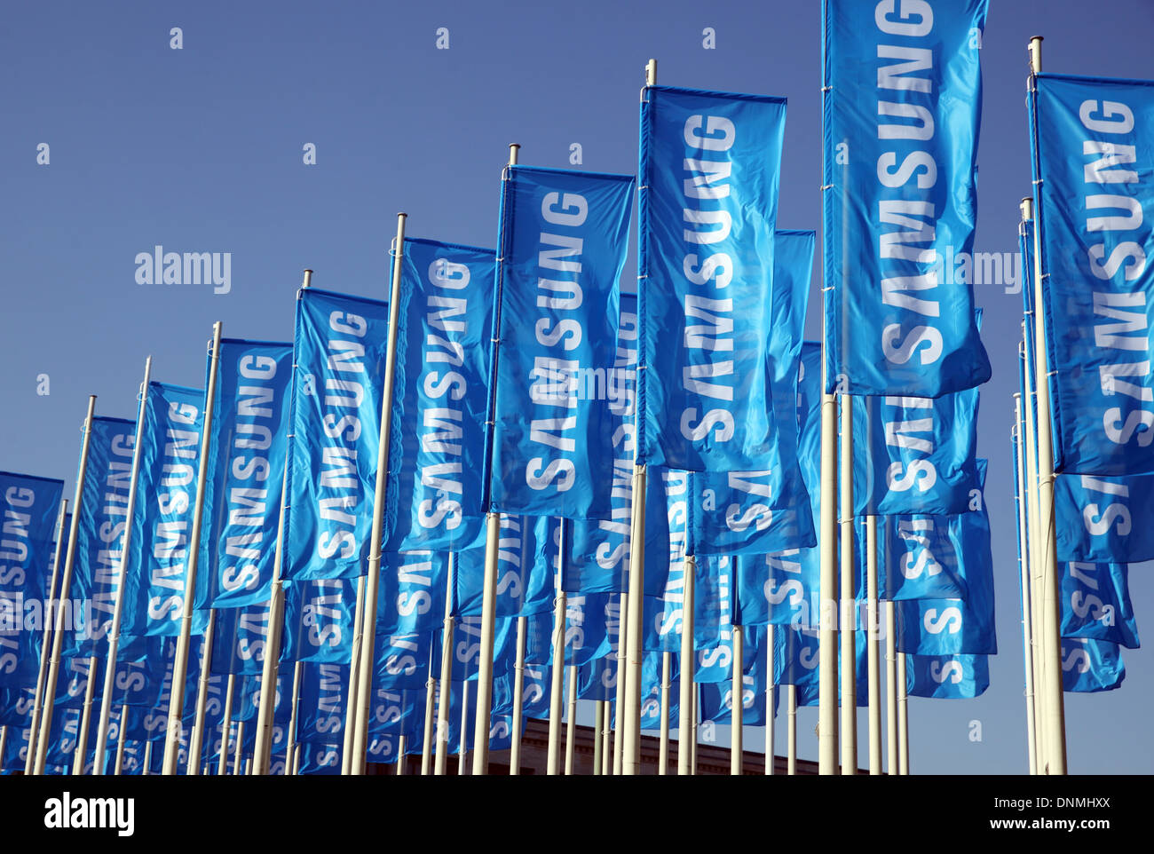 Berlin, Germany, flags by Samsung at IFA 2013 Stock Photo - Alamy