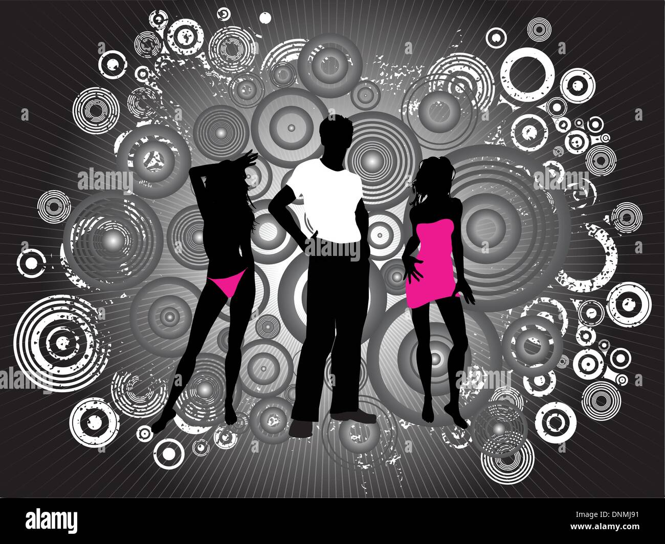 Silhouettes of people on grunge background Stock Vector Image & Art - Alamy